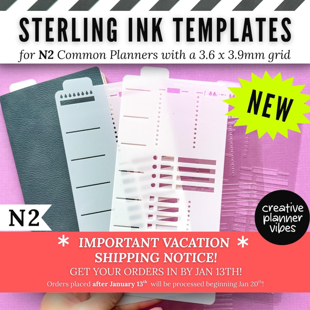 Sterling Ink N2 Planner Full Page Templates for 3.6x3.9mm Grid - Etsy