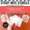 Sticky Note Printing Template - Etsy