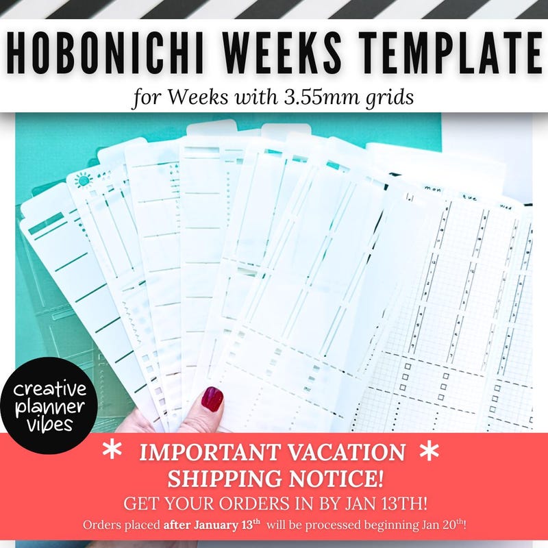 Planner Stencils Calendar - Etsy