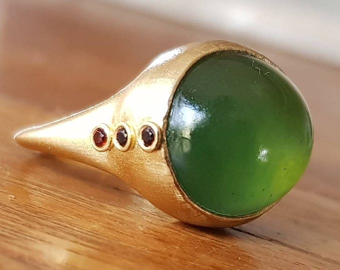 Serpentine Ring-garnet and Serpentine Ring-14k Gold - Etsy Israel