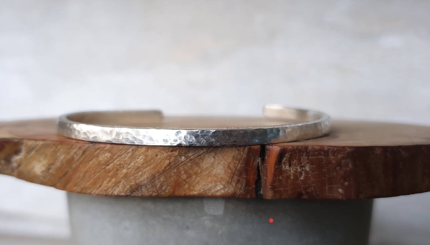 Silver Cuff Bracelet- Solid Cuff Bracelet- Hammered Cuff Bracelet ...