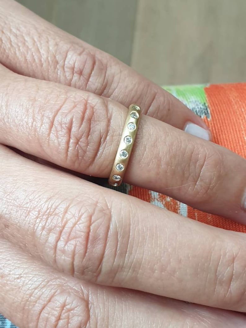 Diamond Infinity Ring-diamond Band-gold Diamond Band-multiple - Etsy