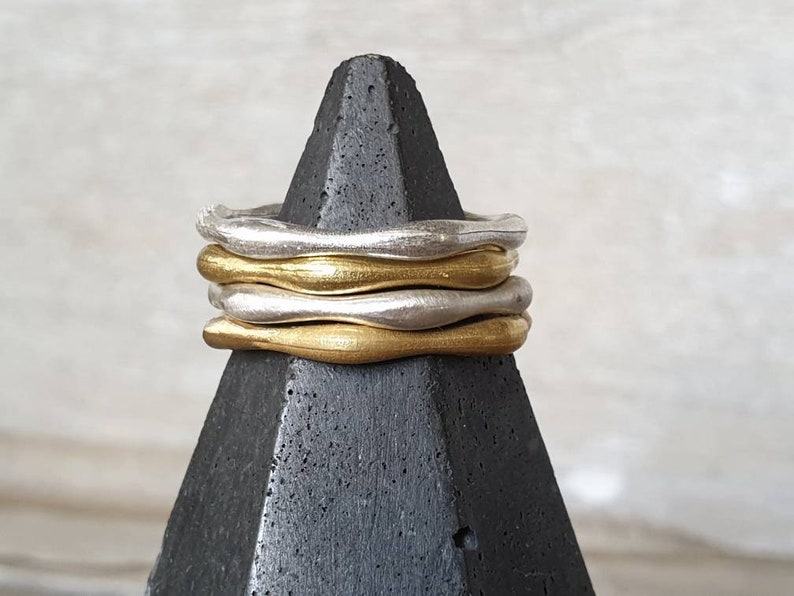 Organic Silver Band-wedding Ring-silver Ring-plain Silver | Etsy