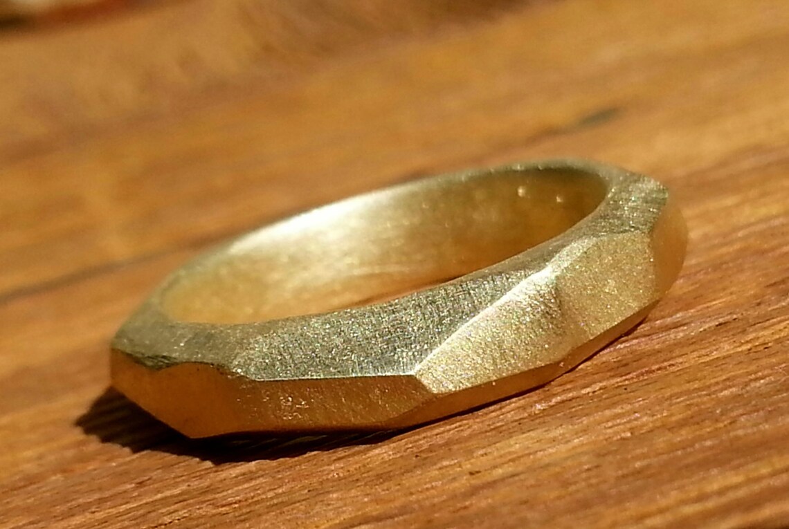 Organic Gold Band-wedding Ring-rough Band-gold Ring-plain Gold - Etsy