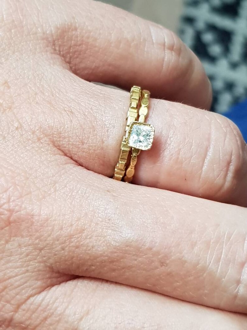 Cubic Gold Band-wedding Ring- Gold Ring-gold Wedding Band-plain Gold ...