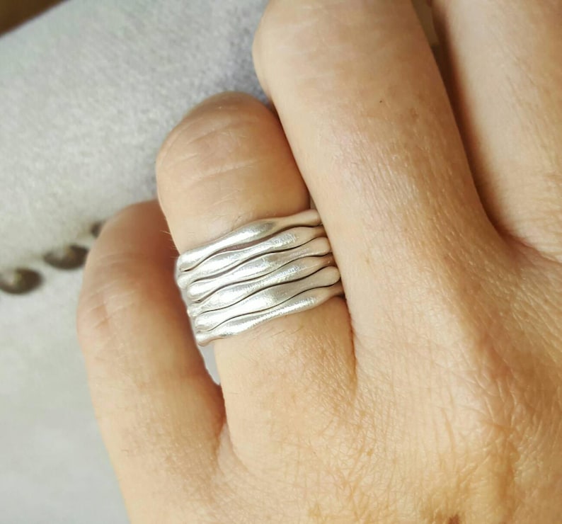 Organic Silver Band-wedding Ring-silver Ring-plain Silver - Etsy