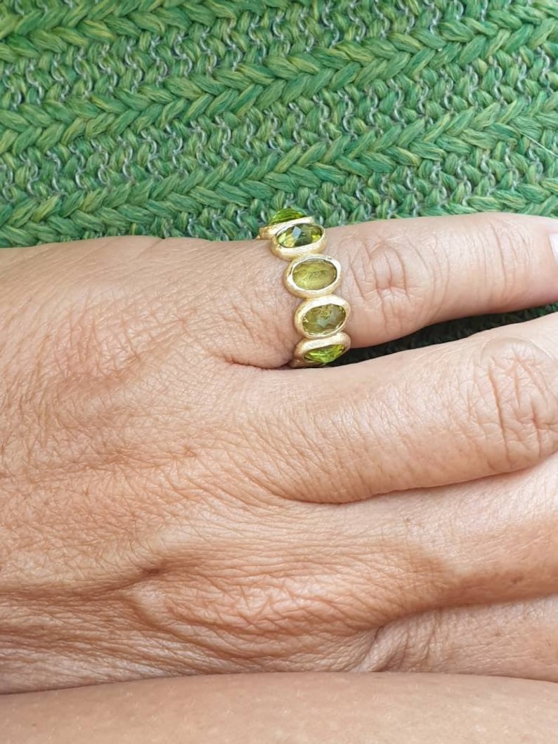 Peridot Infinity Ring-peridot Ring-green Peridot Gold - Etsy Singapore