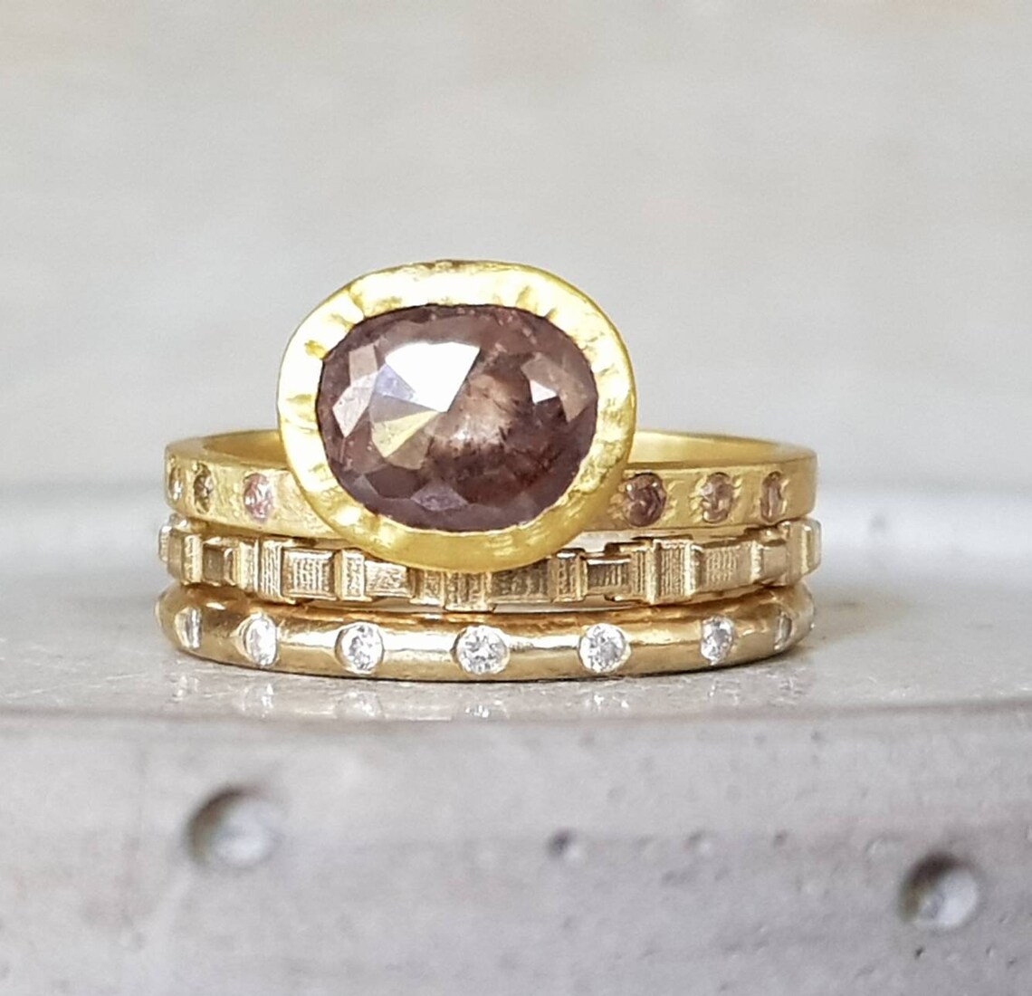 Cubic Gold Band-wedding Ring Gold Ring-gold Wedding - Etsy Israel