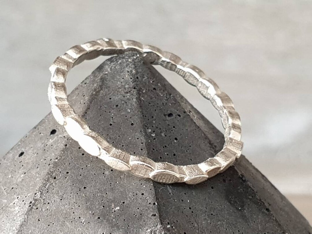 Organic Silver Band-wedding Ring-pattern Band-silver Ring-plain Silver ...