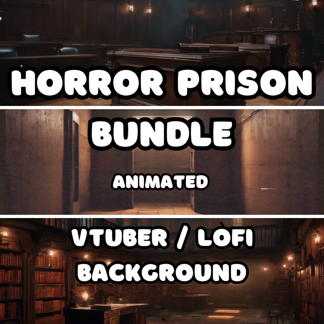 ANIMATED BACKGROUND - Horror Prison Bundle (loop, 4k) VTUBER / Stream ...
