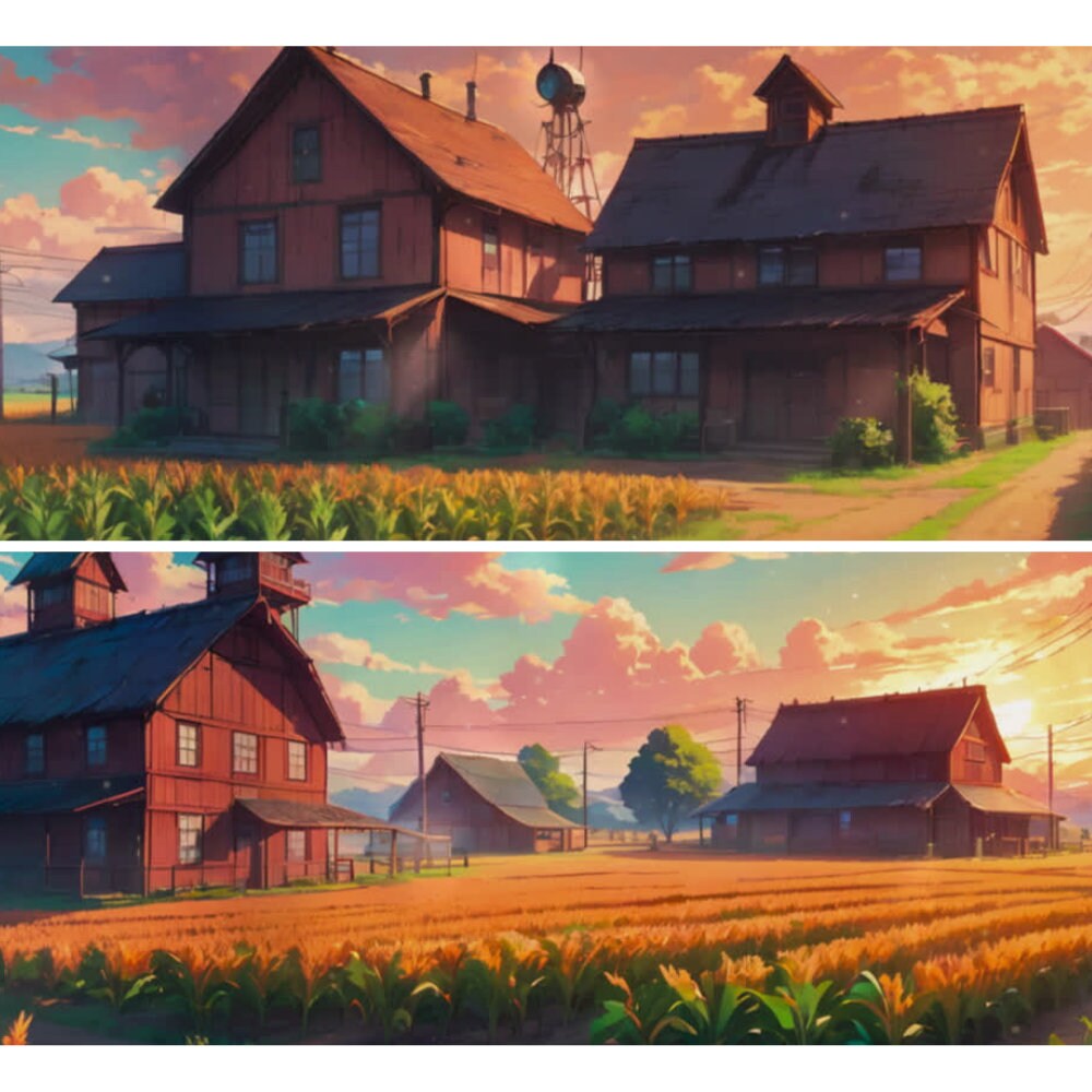 ANIMATED BACKGROUND Farm House Bundle, Farm Background loop, 4k 60 Fps ...