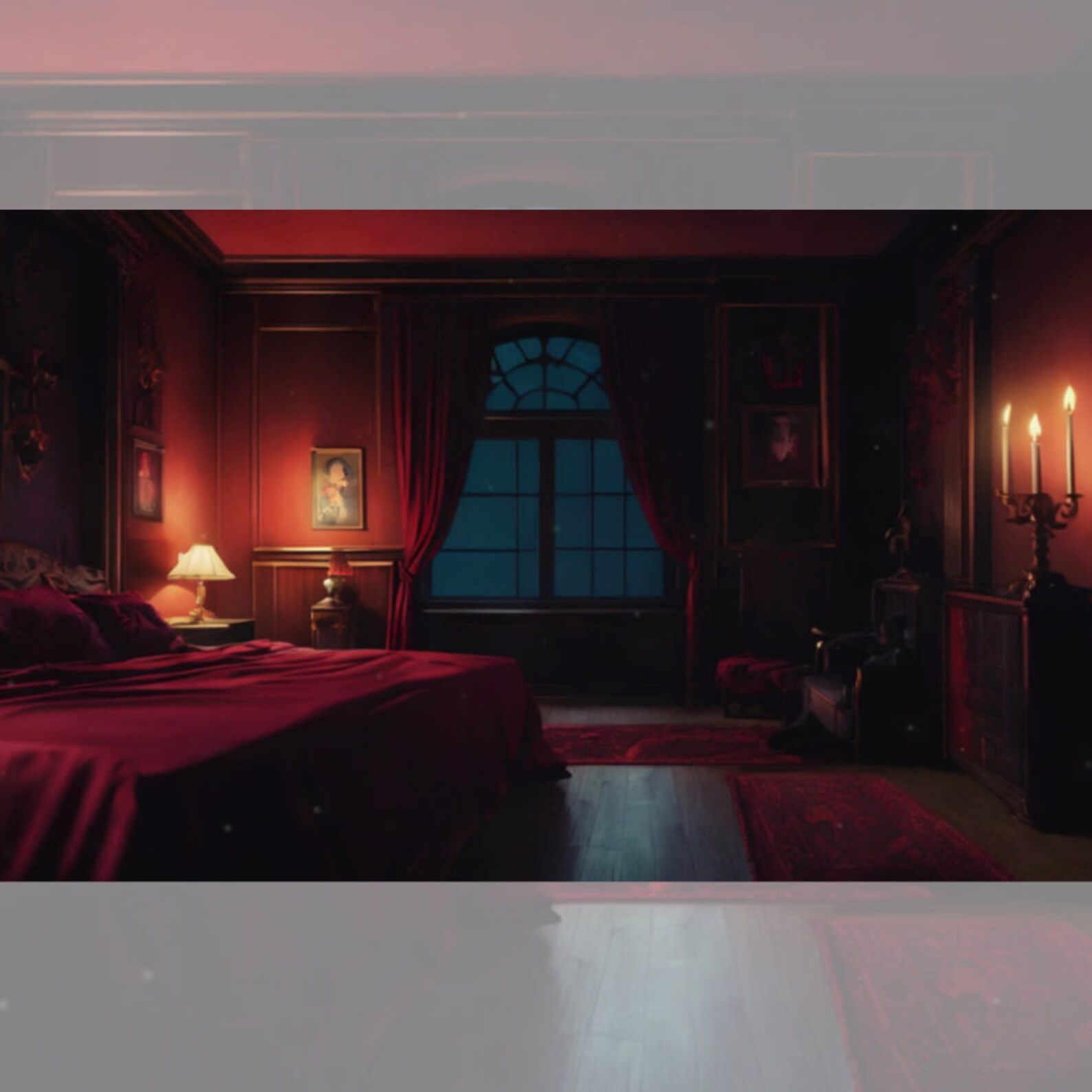 ANIMATED BACKGROUND Vampire Room, Gothic, Romantic, Red loop, 4k 60 Fps ...