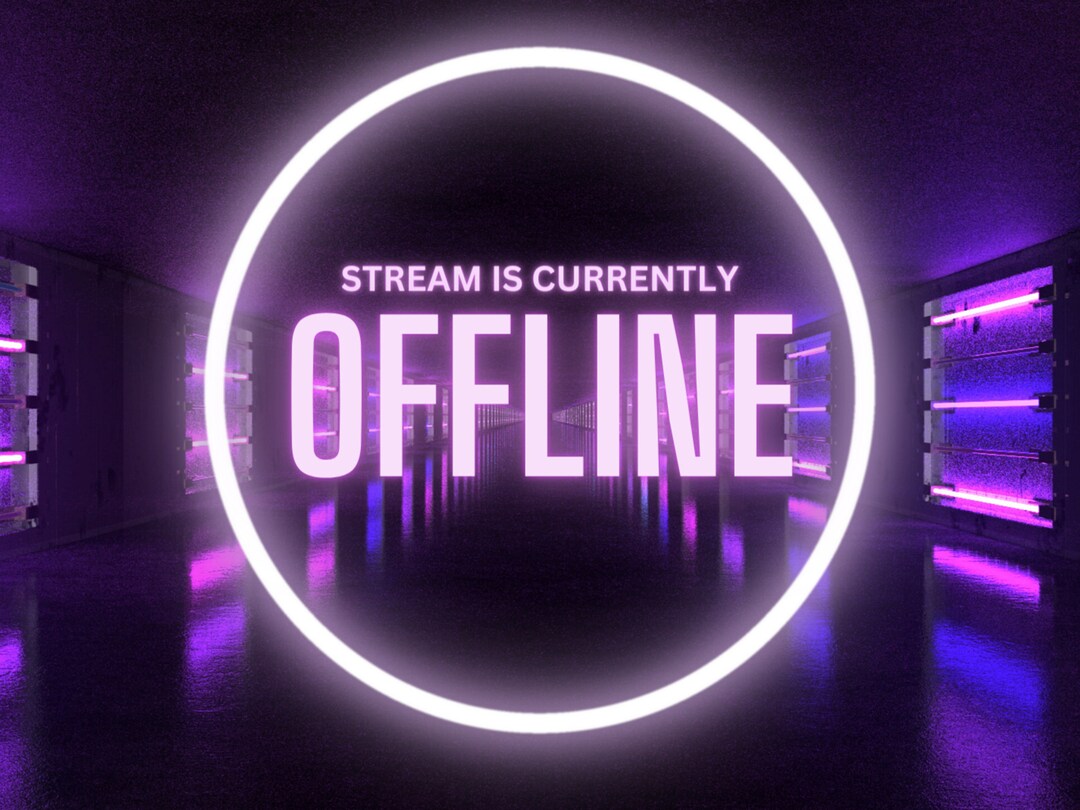 Twitch Offline Screen Twitch Youtube - Space - Galaxy - Gaming - Neon ...