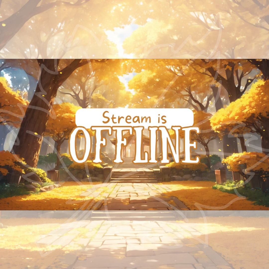 Twitch Offline Screen Twitch Youtube - Yellow - Autumn - Fall Stream is ...