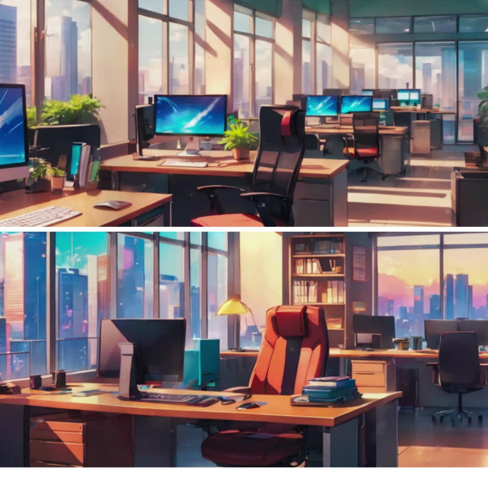 ANIMATED BACKGROUND - Office Bundle, Desk, Work (loop, 4k 60 Fps ...