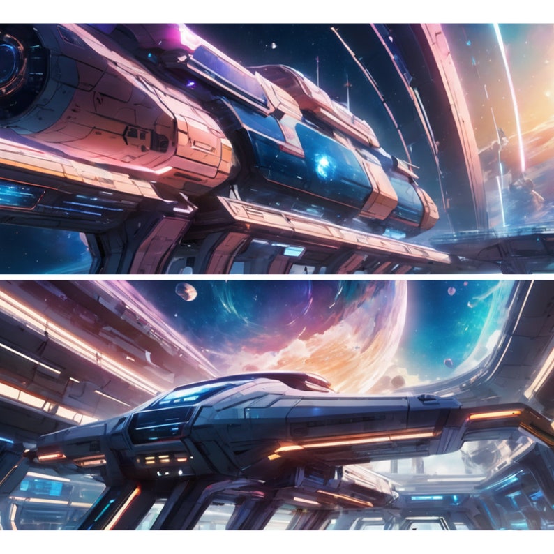 ANIMATED BACKGROUND - Interstellar Train Bundle, Galactic (loop, 4k 60 Fps) VTUBER / Lo - Fi ...