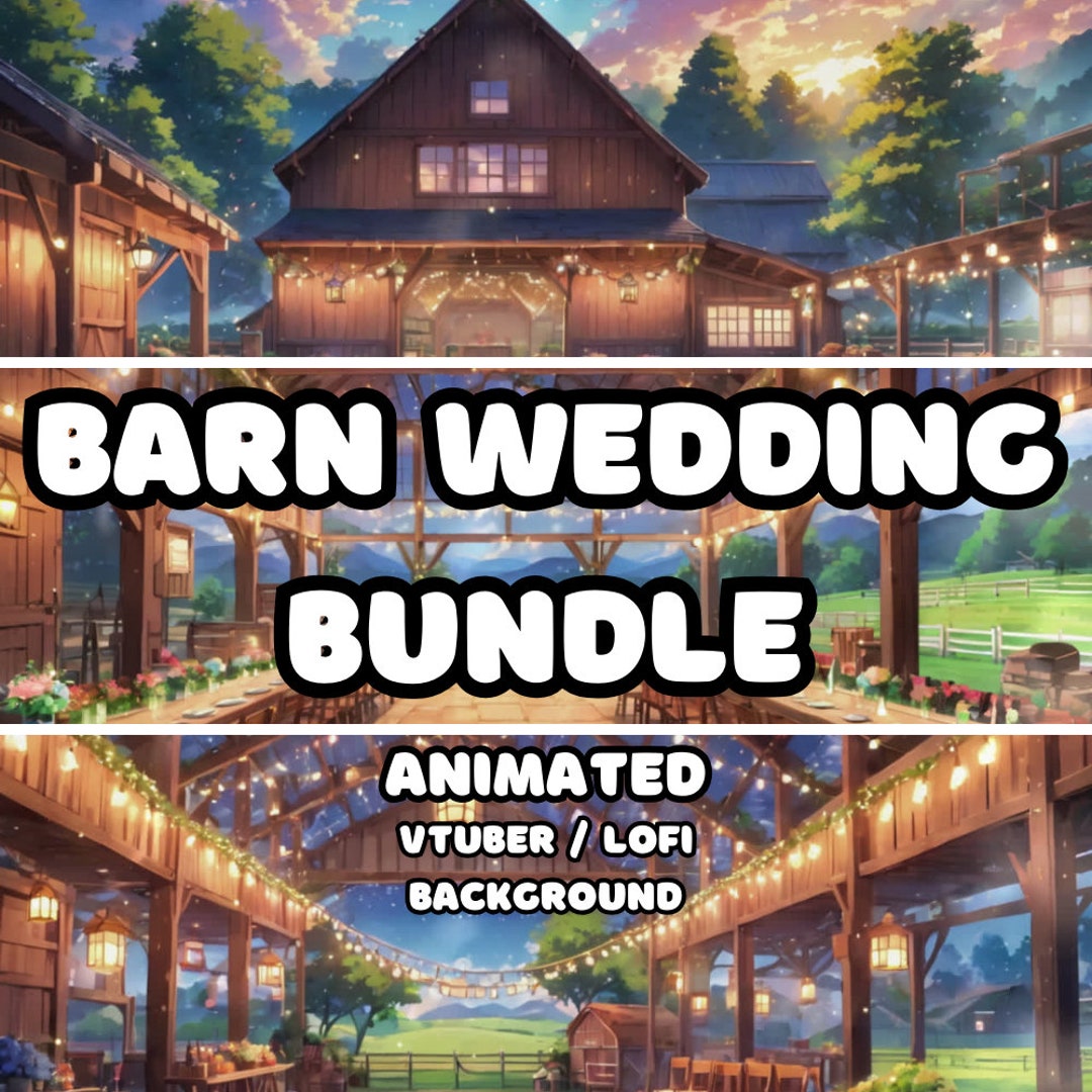ANIMATED BACKGROUND - Barn Wedding Bundle (loop, 4k) VTUBER / Stream ...