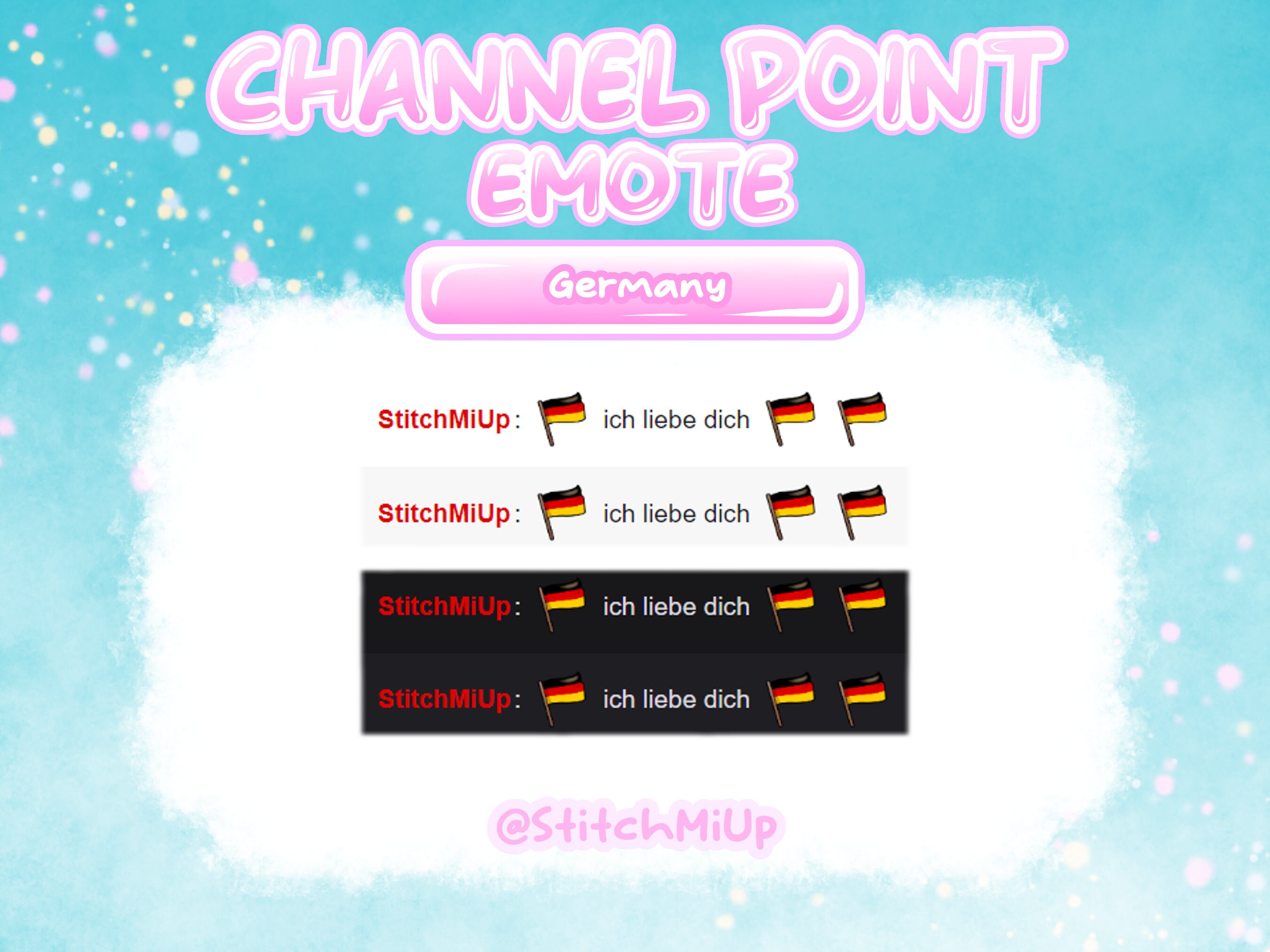 Germany Emote / Channel Point / Badge for Twitch Stream Discord Youtube ...