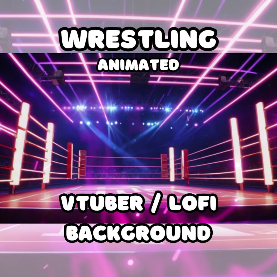 ANIMATED BACKGROUND - Wrestling Ring, Championship, Neon (loop, 4k 60 ...