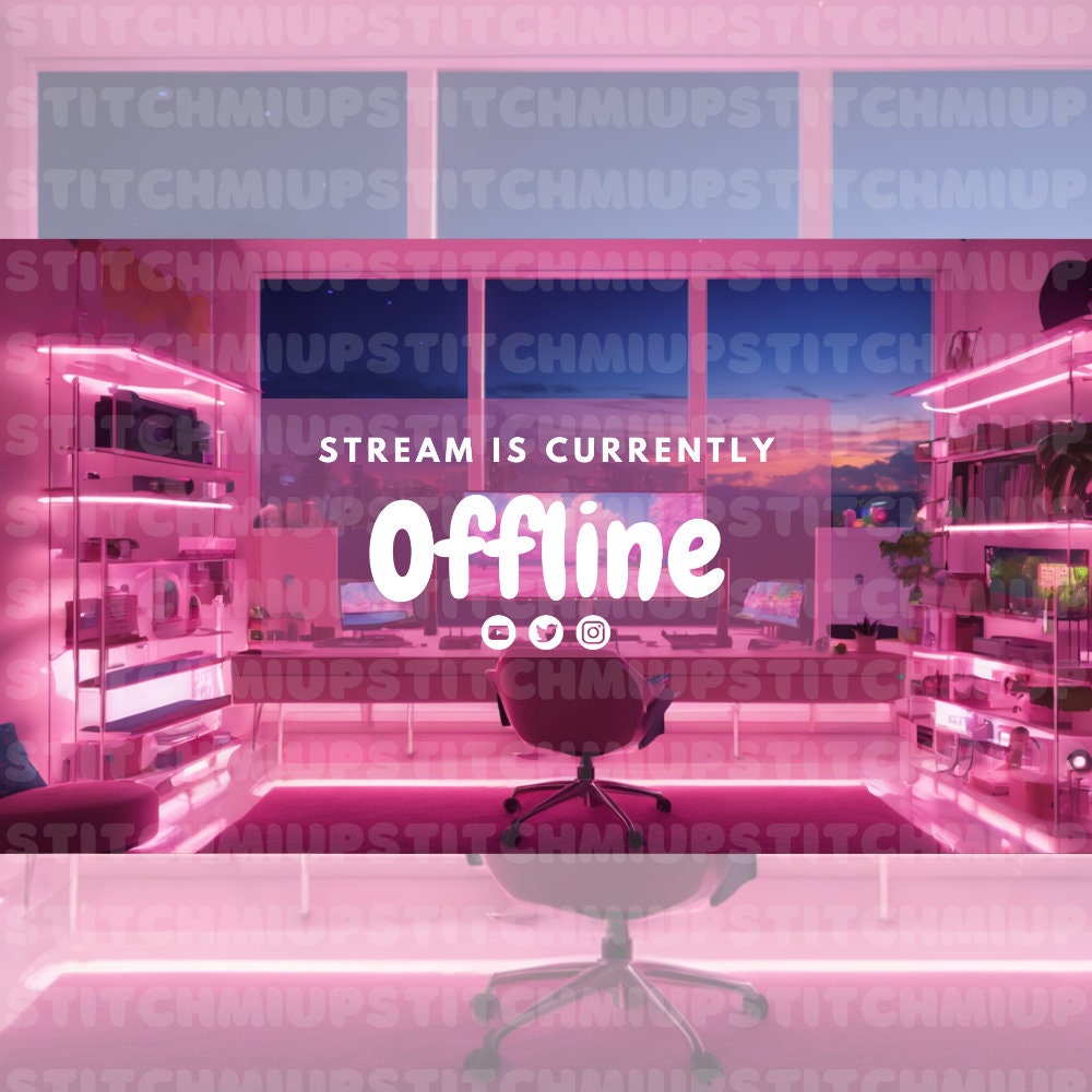 Twitch Offline Screen Twitch Youtube Kick Pink Gaming / Stream is ...