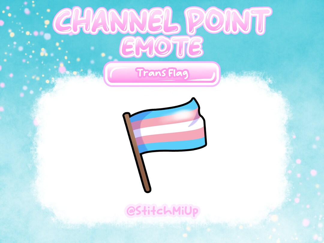 Buy Trans Flag Pride Emote for Twitch, Discord, Youtube L Pride Emote ...