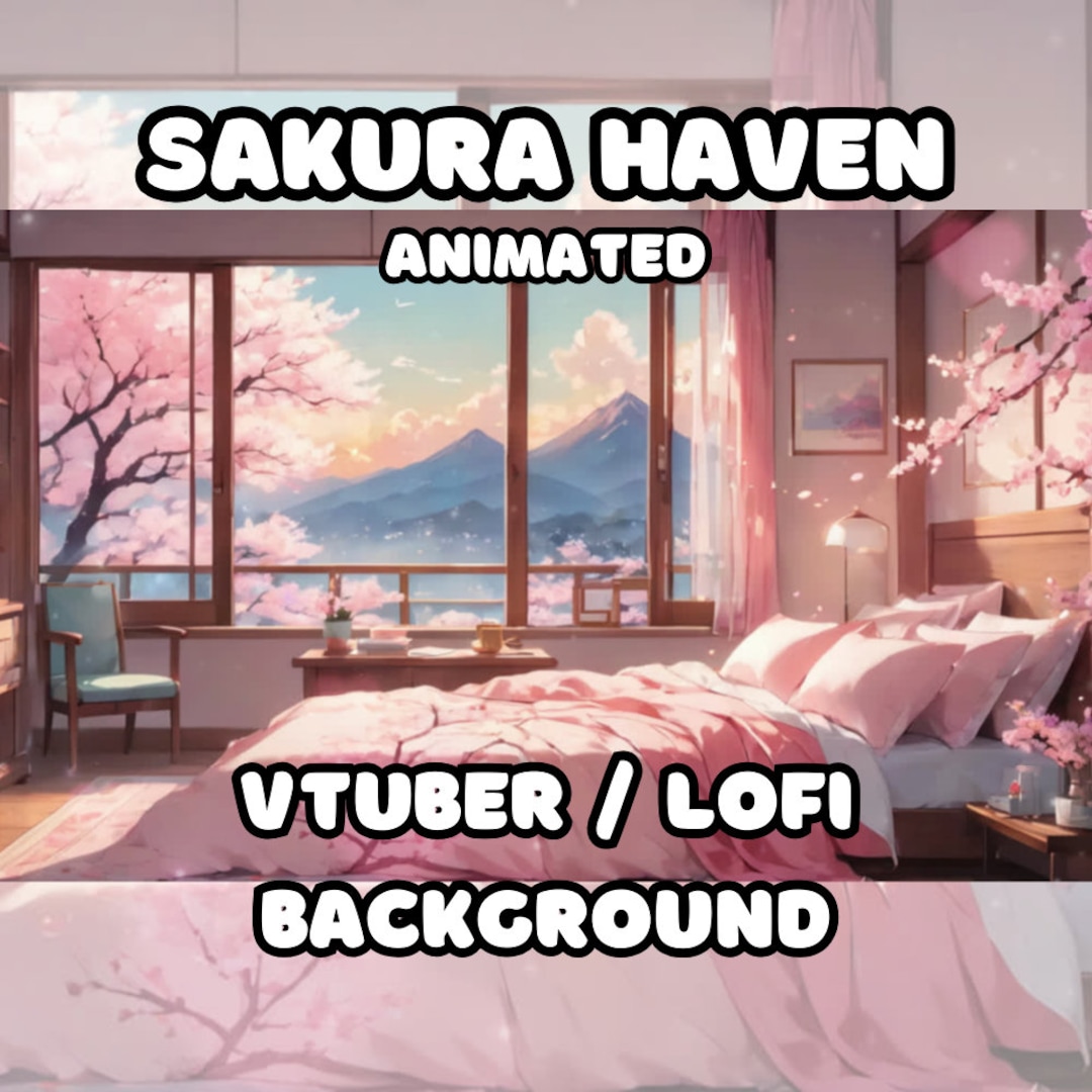ANIMATED BACKGROUND - Sakura Haven, Cherry Blossom Bedroom, Kawaii Pink, Japan (loop, 4k 60 Fps ...