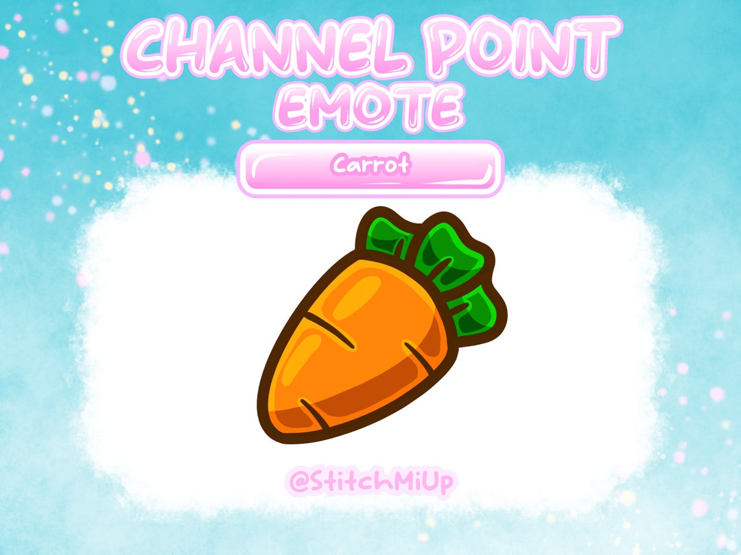Carrot Channel Point / Emote / Badge for Twitch Stream Discord Youtube ...