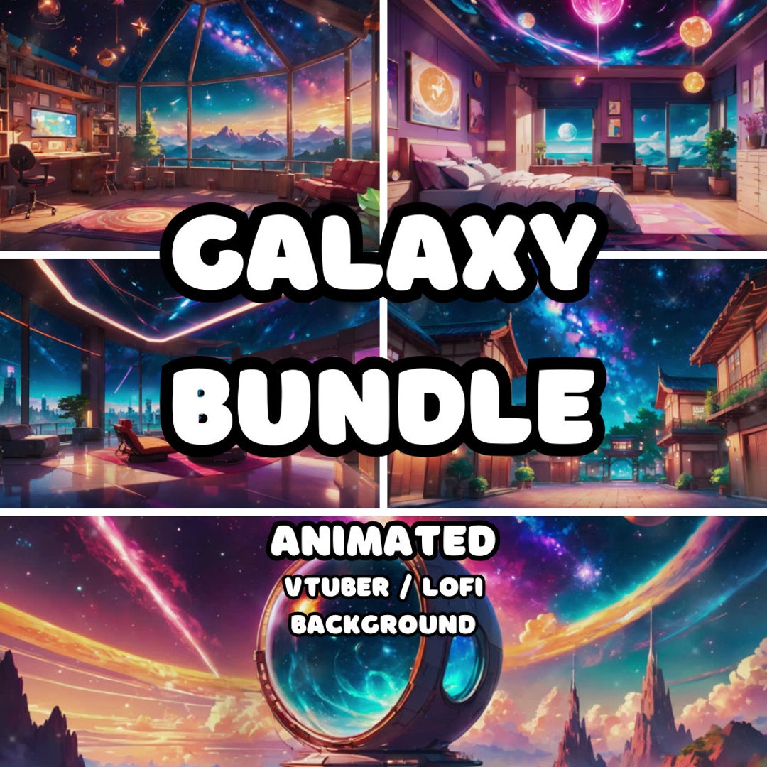 ANIMATED BACKGROUND - Galaxy Bundle (loop, 4k) VTUBER / Stream ...