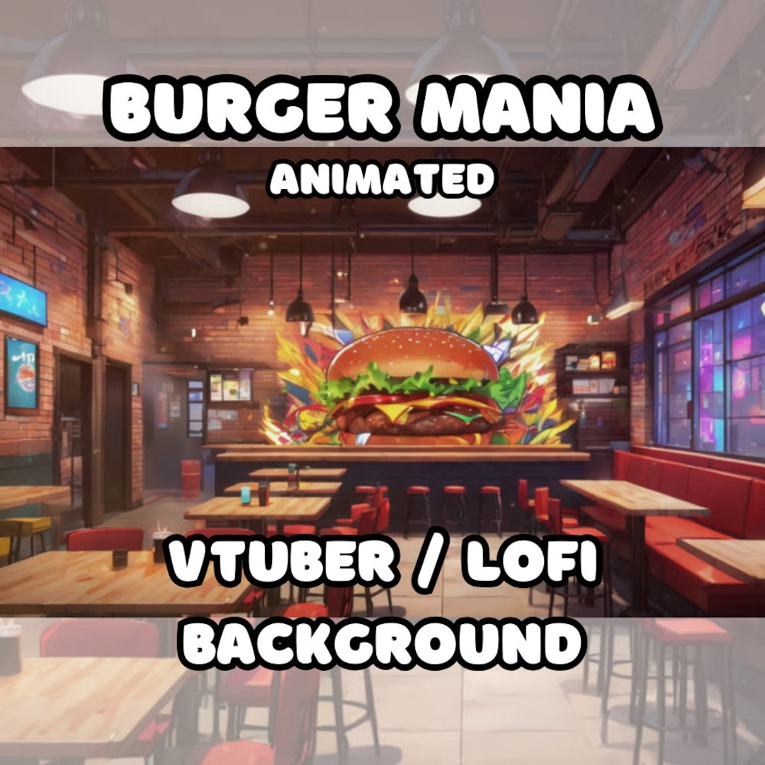 ANIMATED BACKGROUND - Burger Mania, Hamburger, Restaurant, Fries (loop ...