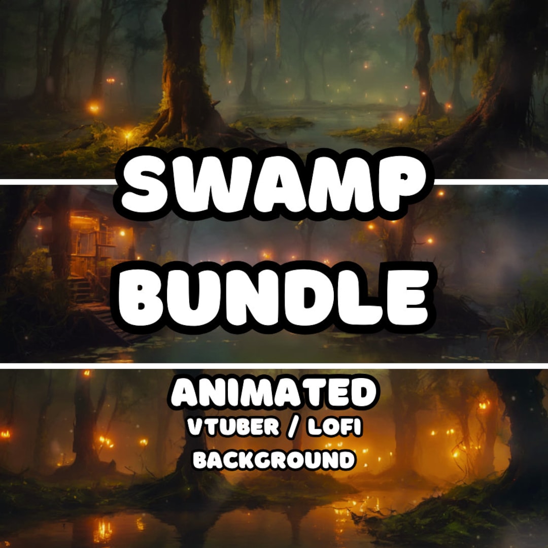 ANIMATED BACKGROUND - Swamp Bundle (loop, 4k) VTUBER / Stream ...