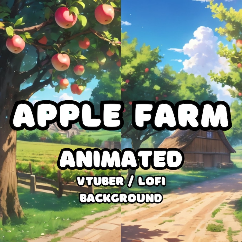 ANIMATED BACKGROUND - Apple Farm Bundle, Farm Background (loop, 4k 60 ...