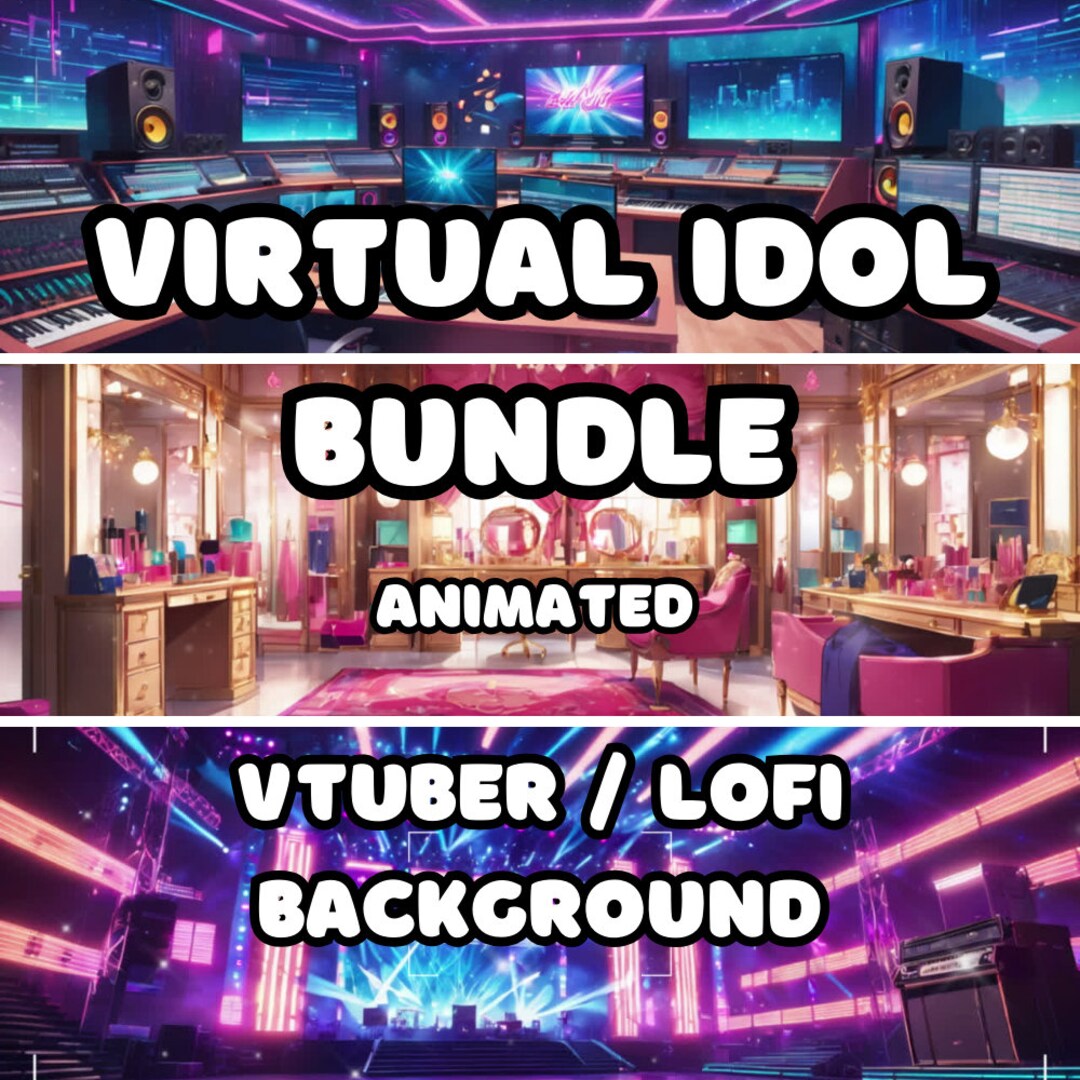 ANIMATED BACKGROUND - Virtual Idol Bundle (loop, 4k) VTUBER / Stream ...