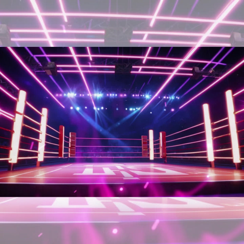 ANIMATED BACKGROUND - Wrestling Ring, Championship, Neon (loop, 4k 60 ...