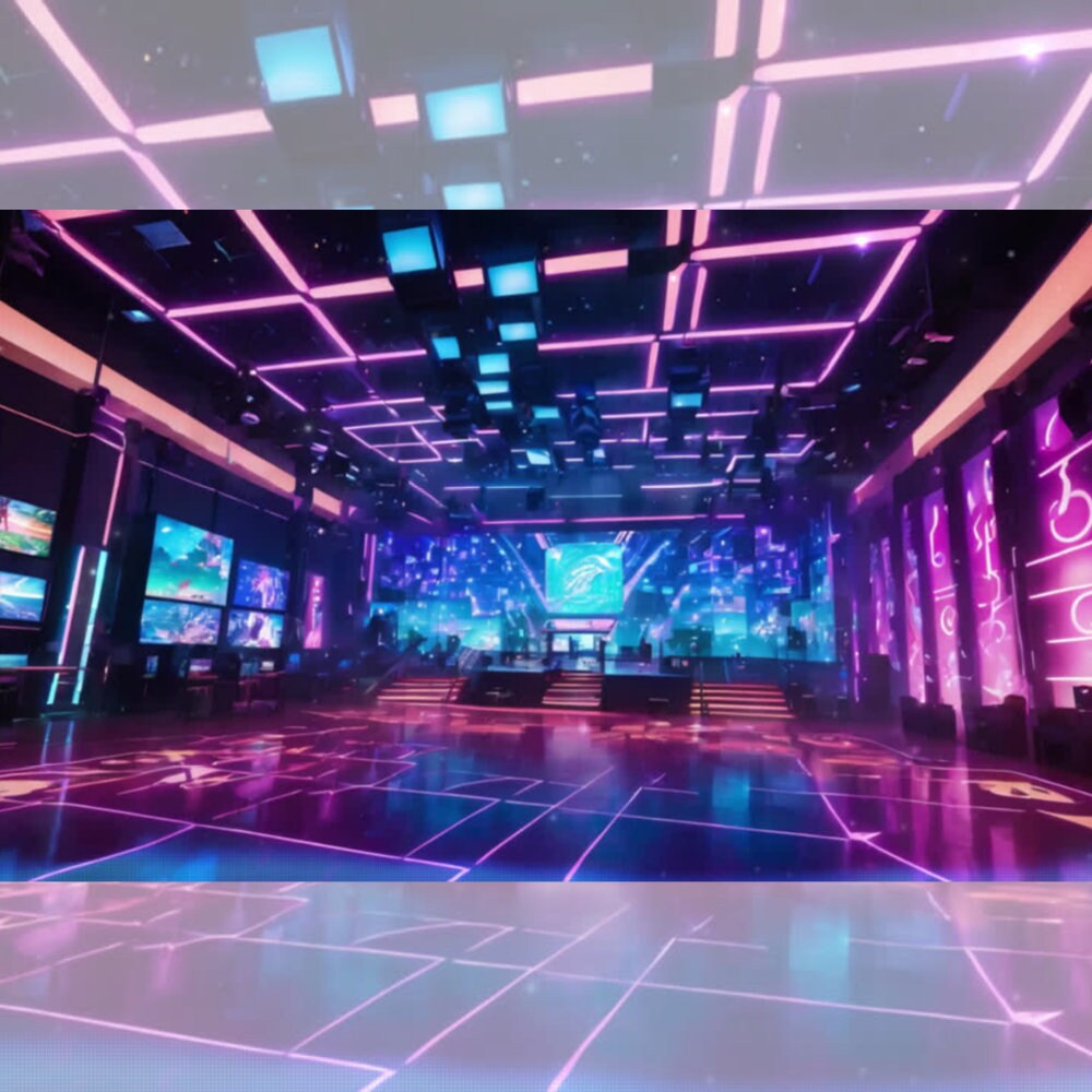 ANIMATED BACKGROUND - Neon Club, Night Life, Music (loop, 4k) VTUBER ...