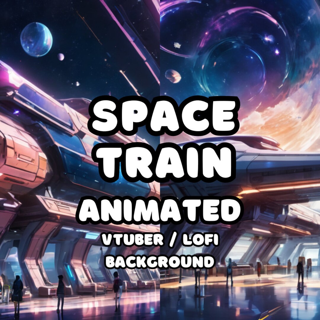 ANIMATED BACKGROUND - Interstellar Train Bundle, Galactic (loop, 4k 60 Fps) VTUBER / Lo - Fi ...
