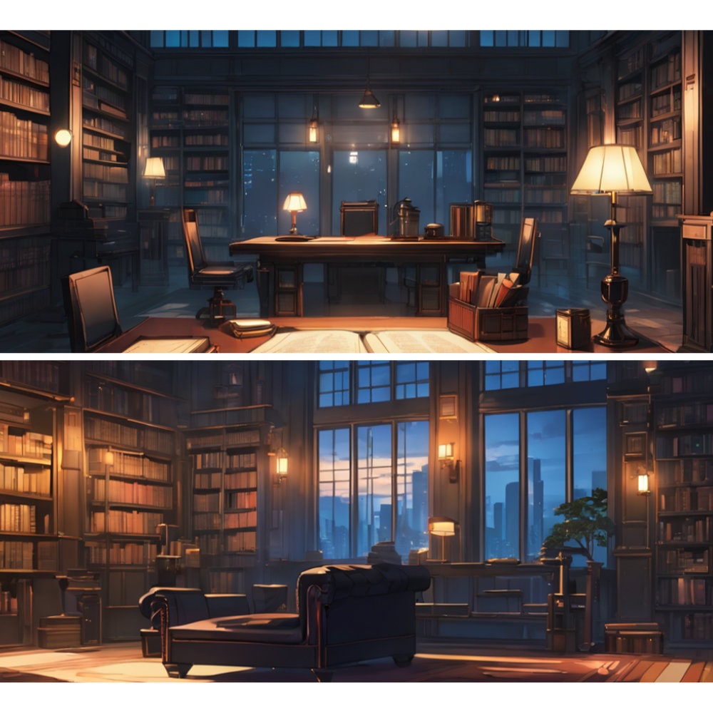 ANIMATED BACKGROUND - Dark Library Duo Bundle, Books, Gothic (loop, 4k ...