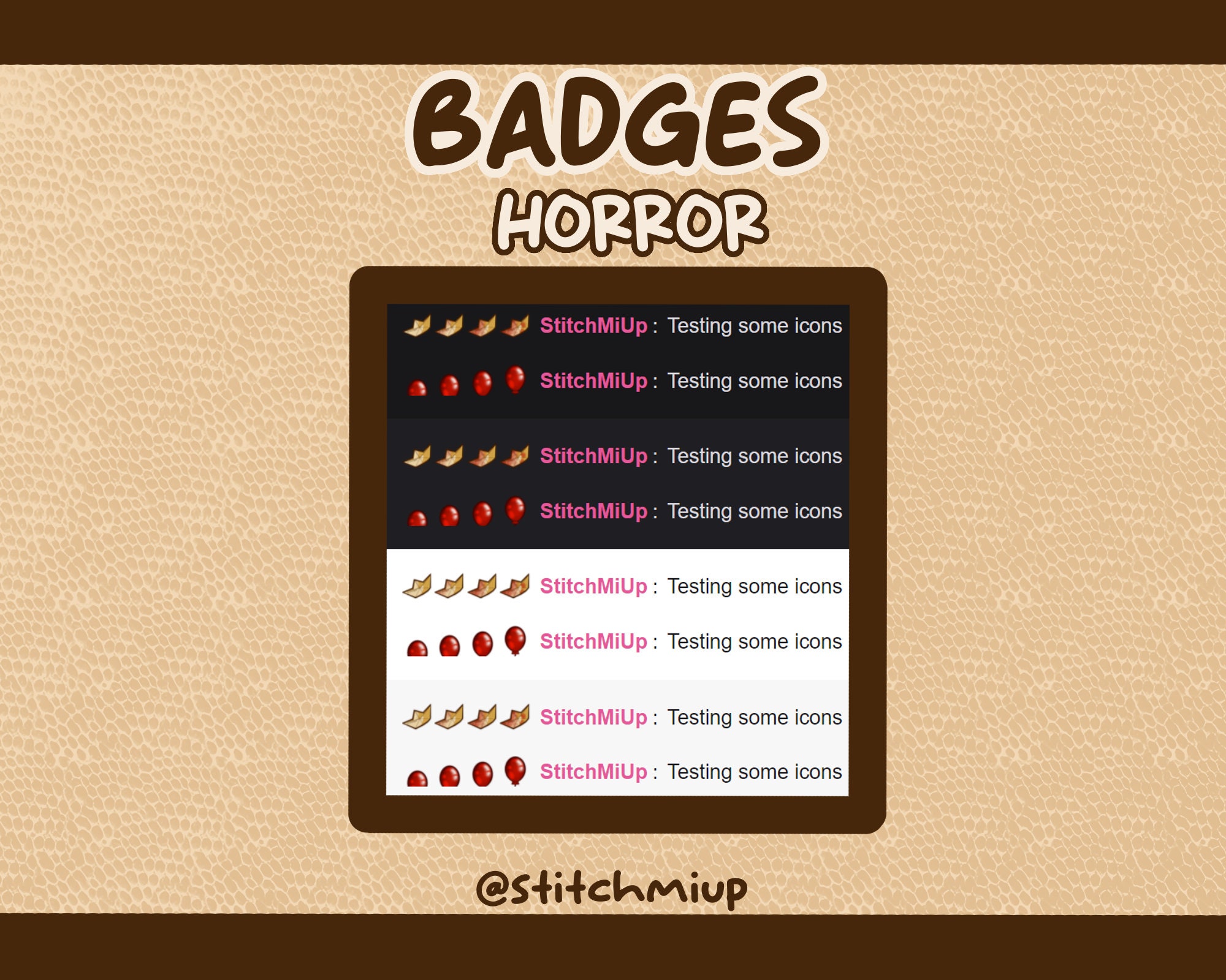 Horror Sub & Bit Badges for Twitch Discord Youtube Ll Paper | Etsy