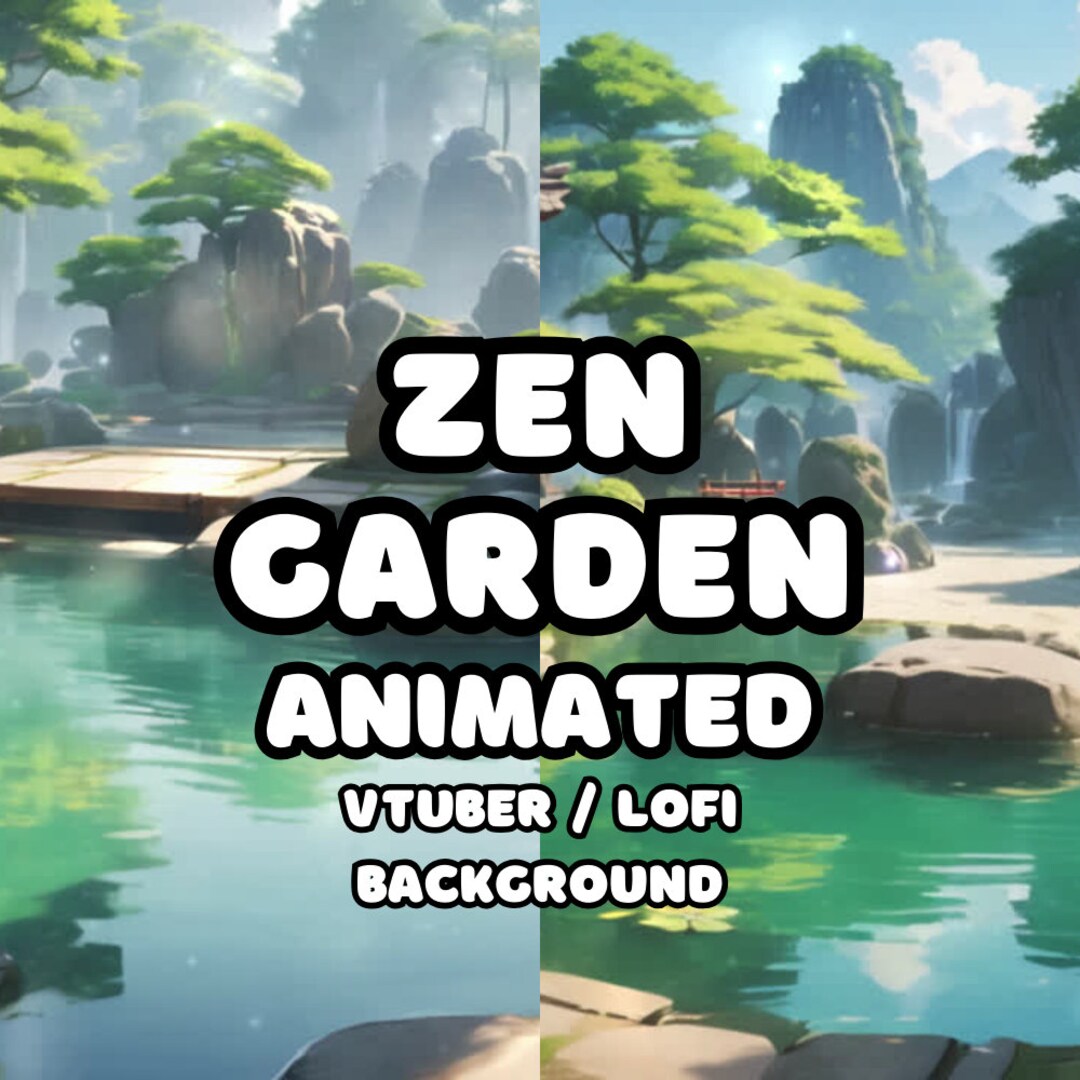 ANIMATED BACKGROUND - Zen Garden Bundle, Koi Fish, Japanese (loop, 4k ...