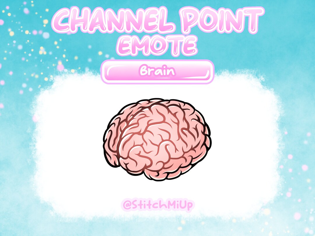 Brain Channel Point / Emote / Badge for Twitch Stream Discord Youtube L ...