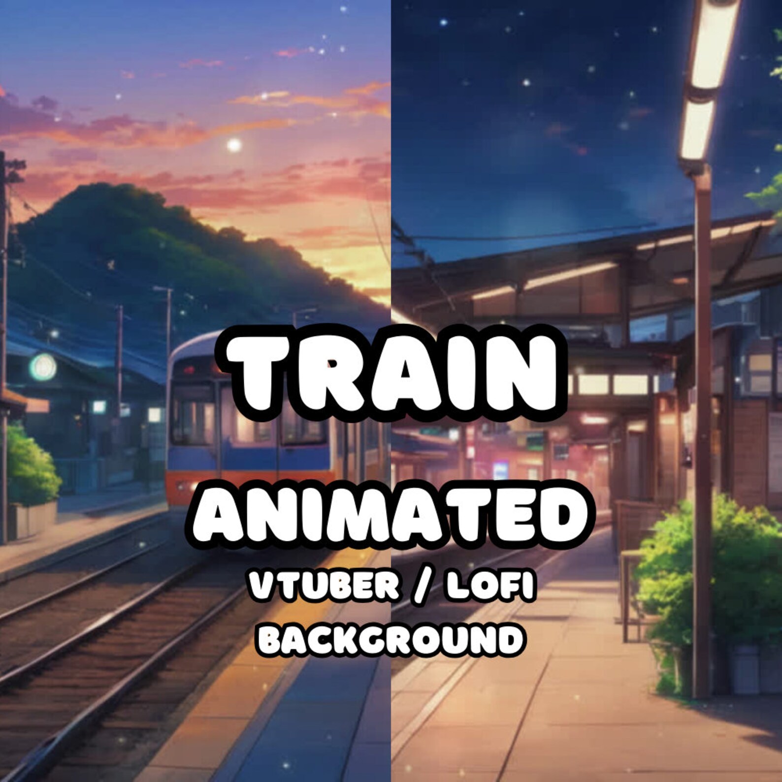 ANIMATED BACKGROUND - Train Bundle, Subway, Metro Station, Japanese ...