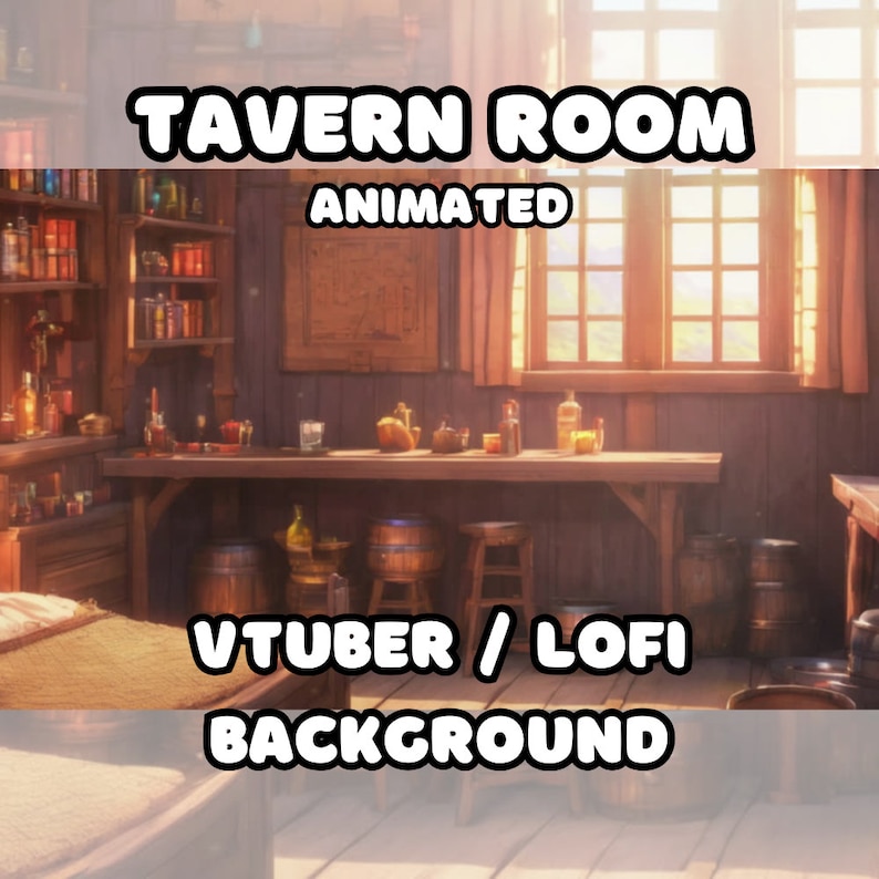 ANIMATED BACKGROUND - Tavern Room, Medieval, Fantasy, Cozy (loop, 4k 60 ...