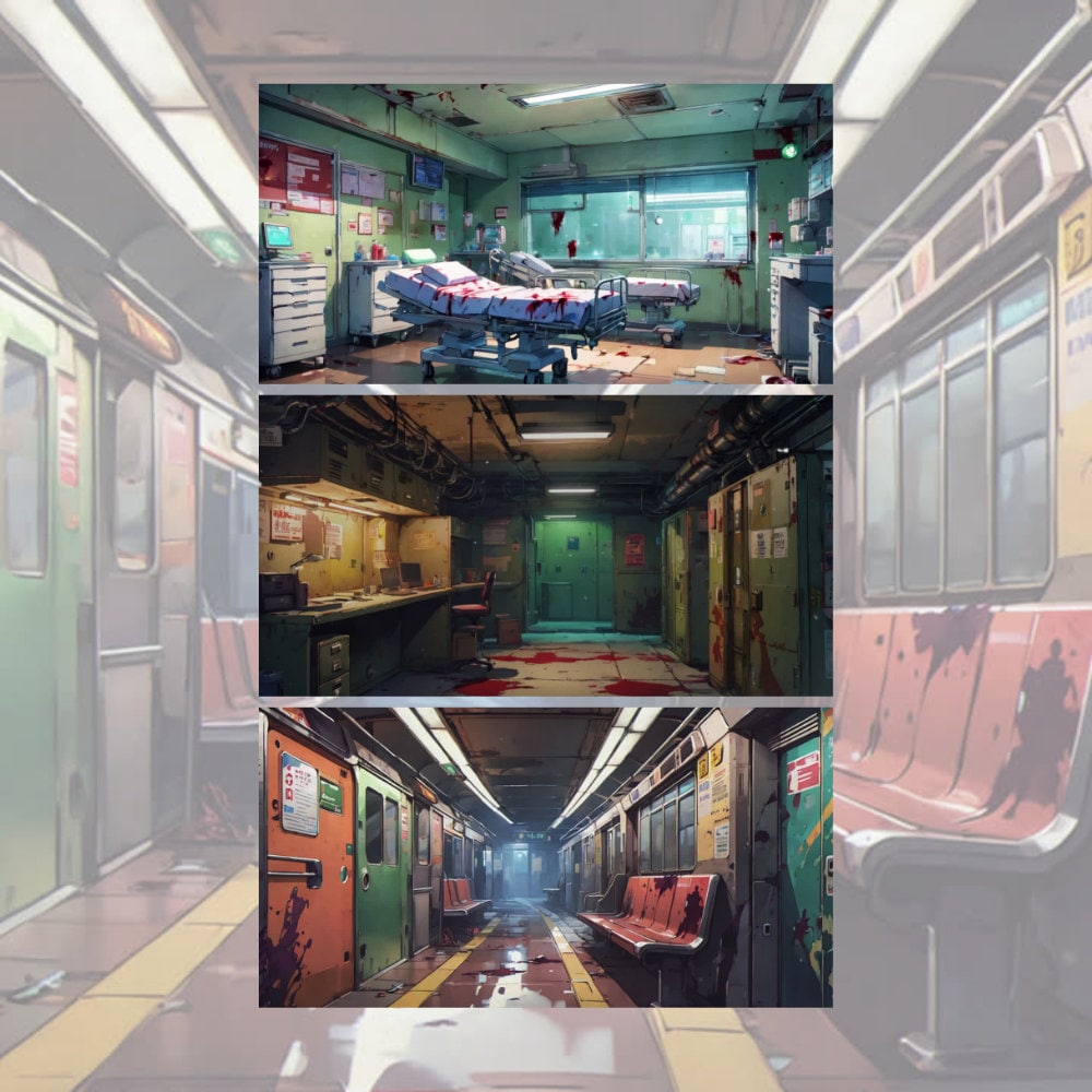 ANIMATED BACKGROUND Zombie Apocalypse Bundle loop, 4k VTUBER / Stream ...