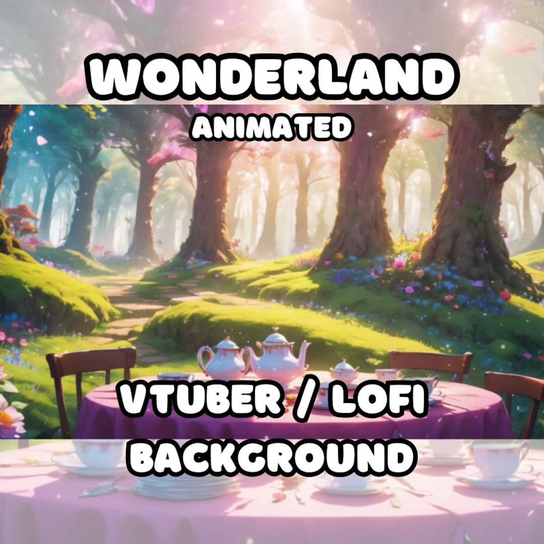 ANIMATED BACKGROUND - Wonderland, Tea Party, Fantasy Forest (loop, 4k ...