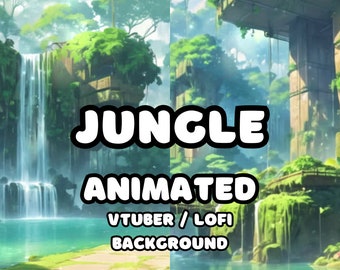 ANIMATED BACKGROUND Jungle, Rainforest, Tropical, Exotic loop, 4k VTUBER Stream Background Video ...