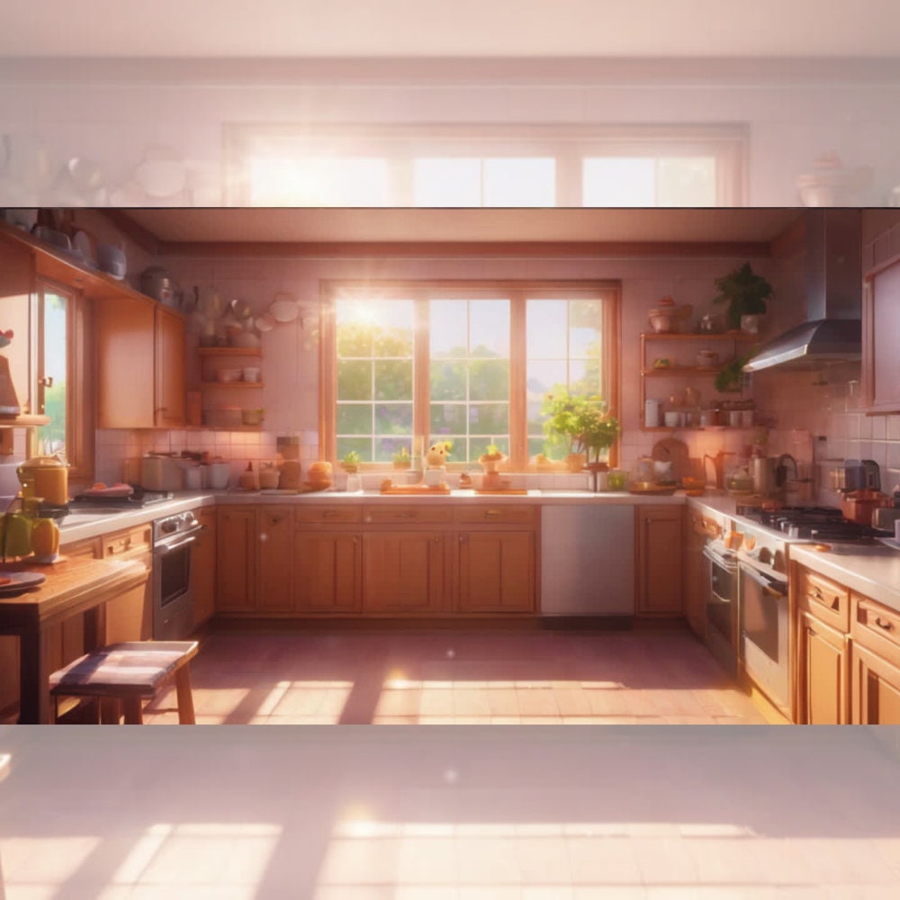 ANIMATED BACKGROUND Cozy Kitchen, Cooking Stream loop, 60 Fps VTUBER ...