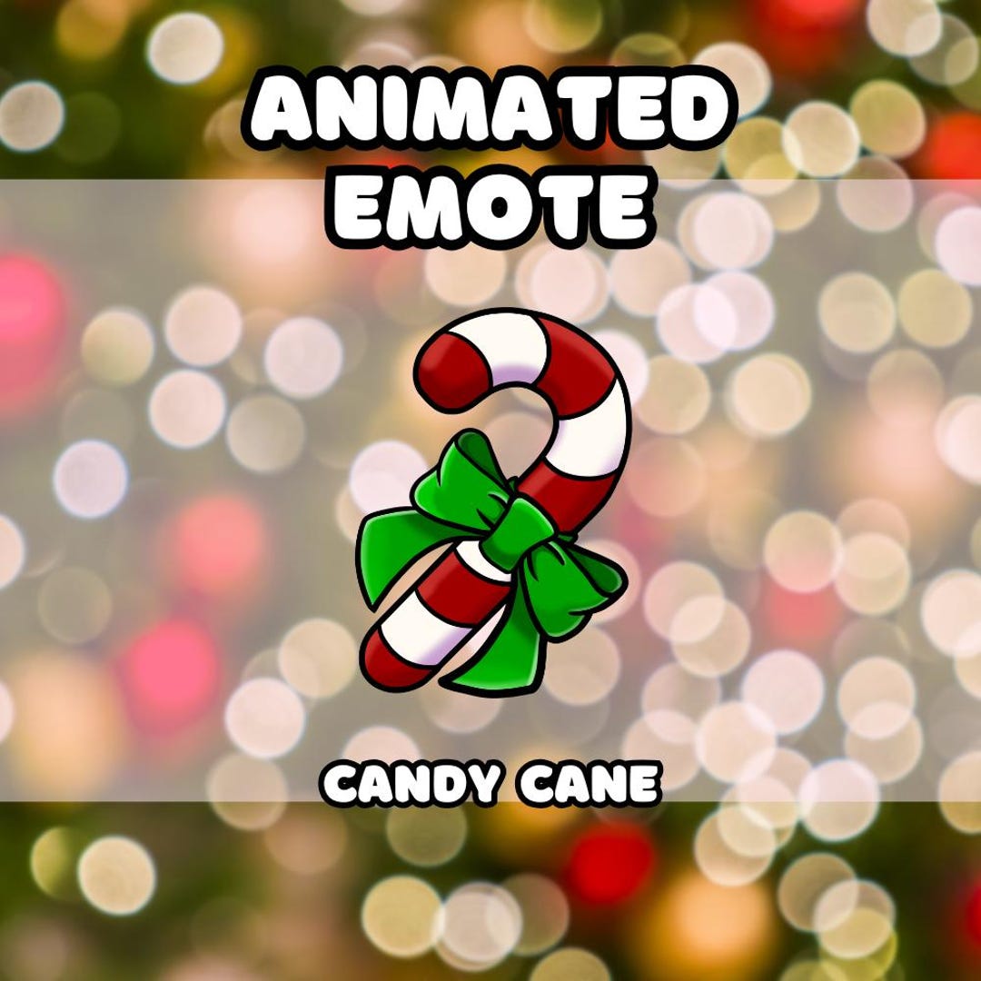 Animated Christmas Candy Cane Emote for Twitch Stream Discord Youtube L ...