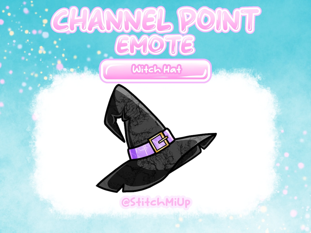 Witch Hat Emote / Channel Point / Badge for Twitch Stream Discord ...