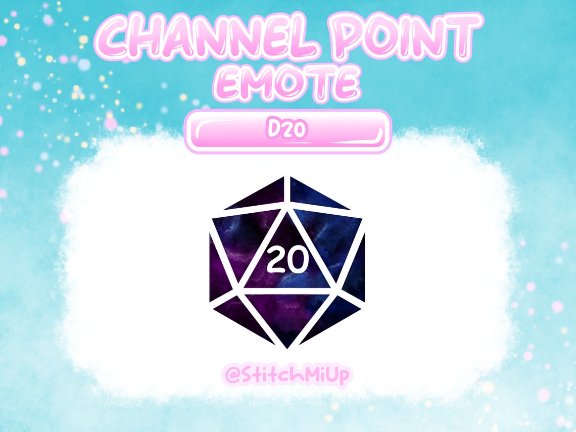 Dnd D20 Dice Emote / Channel Point / Badge for Twitch Stream Discord ...