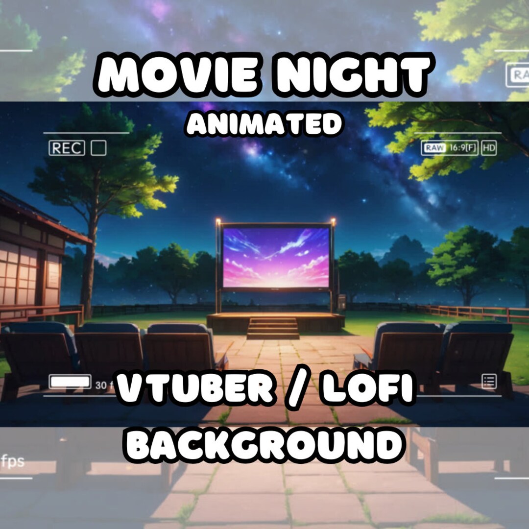 ANIMATED BACKGROUND - Movie Night, Open-air Cinema, Starlit, Night Time ...