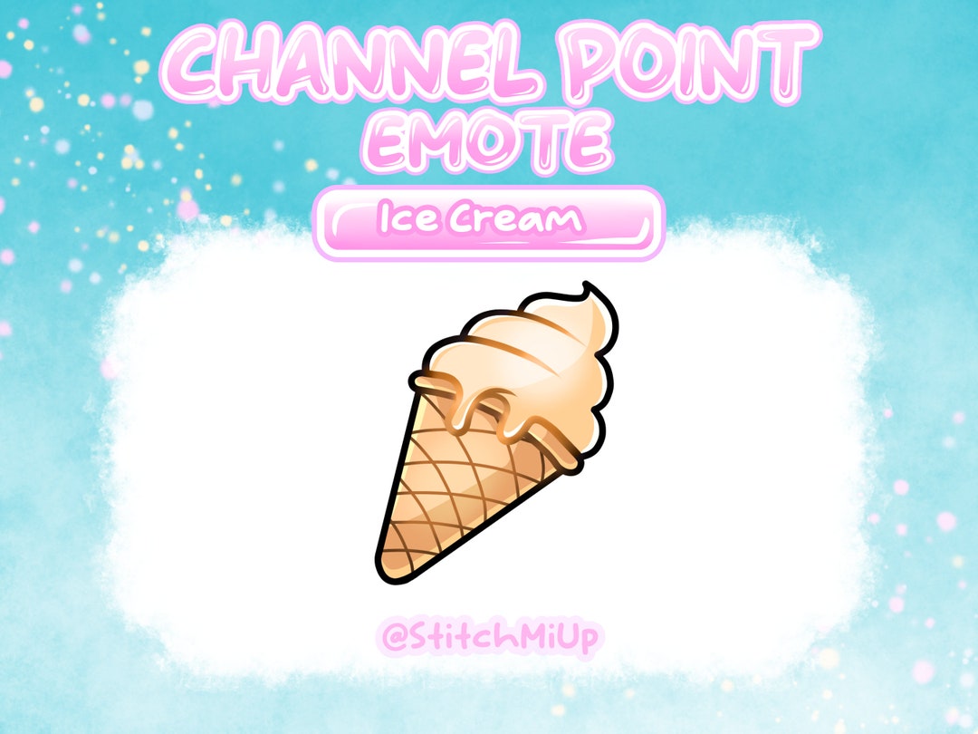 Ice Cream Cone Channel Point / Emote / Badge for Twitch Stream Discord ...